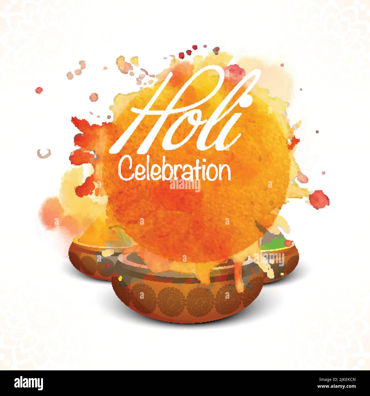 Indian festival of colours, Happy Holi concept with shiny drycolours ...