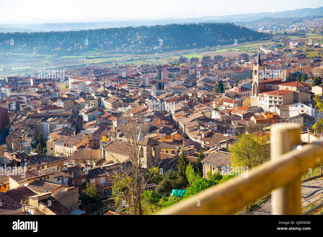 Aerial view of the city of Berga. Spain Stock Photo - Alamy