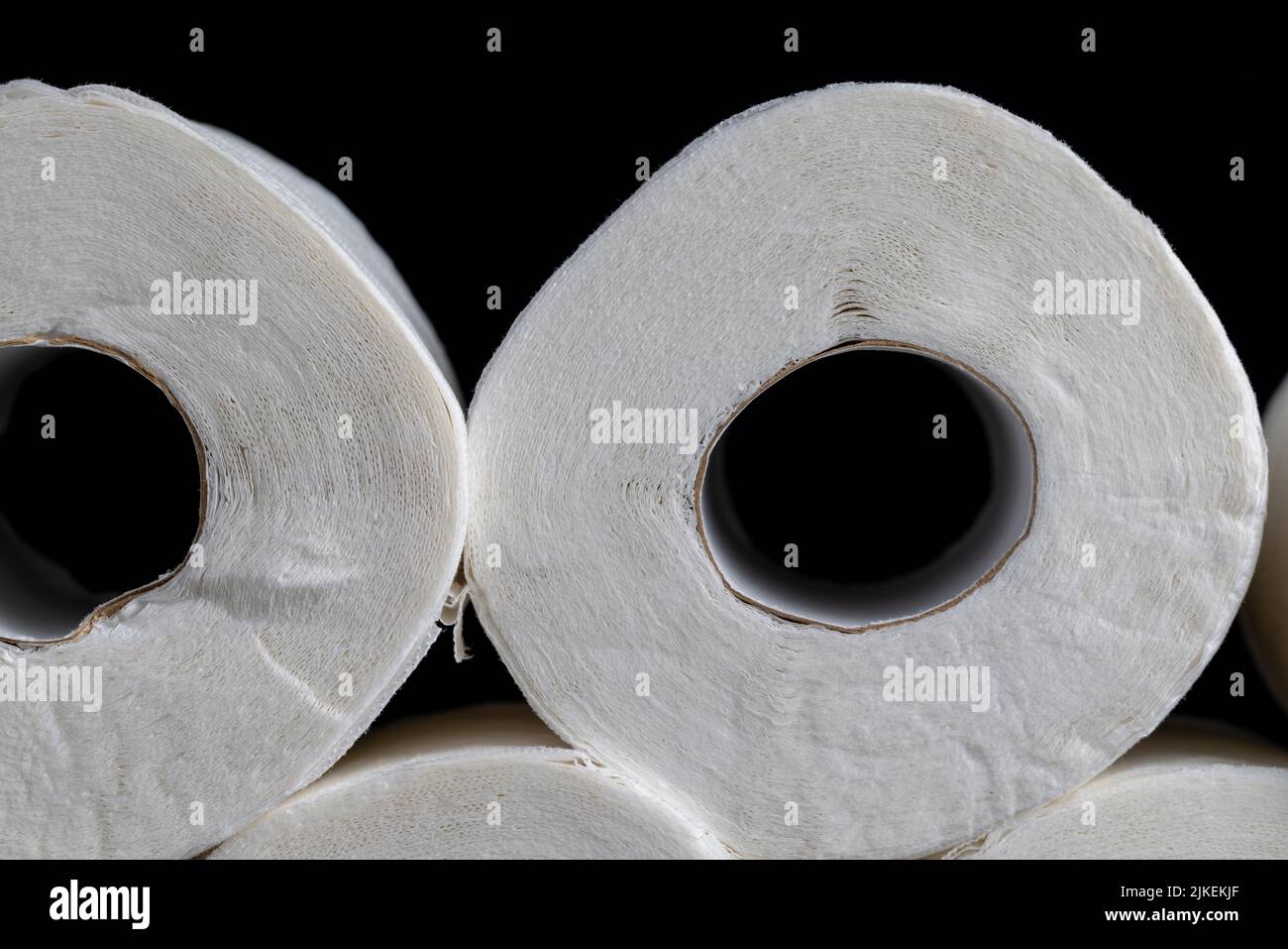 a large amount of toilet paper from recycled waste paper, toilet paper ...