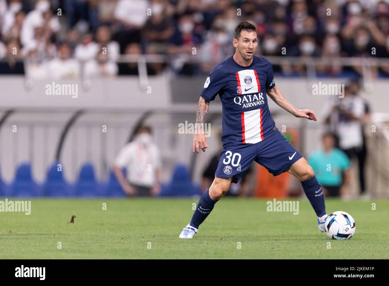Saitama, Japan. 23rd July, 2022. Lionel Messi (PSG) Football/Soccer ...