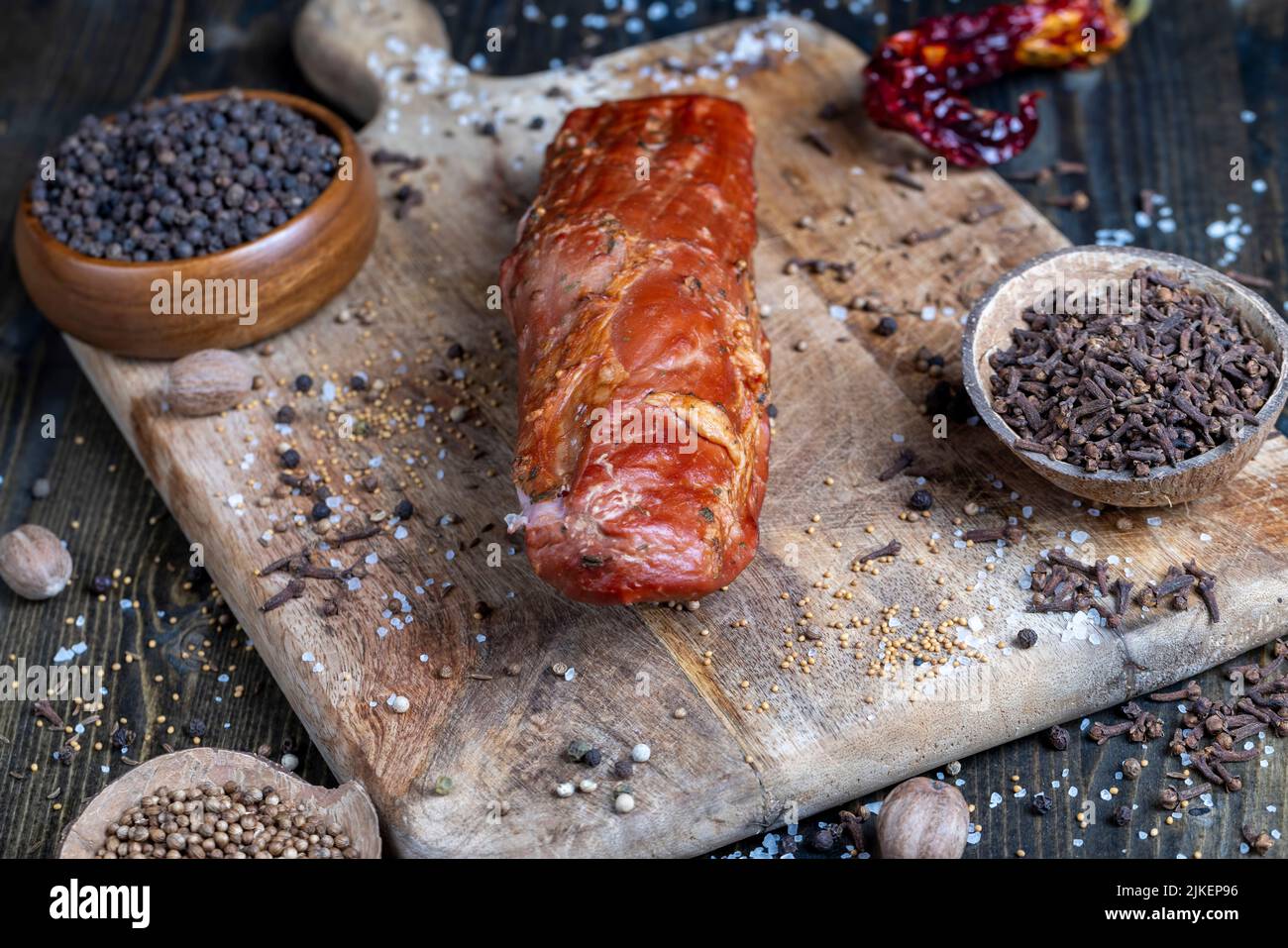 industrial production of meat that is cooked at the enterprise, food ...