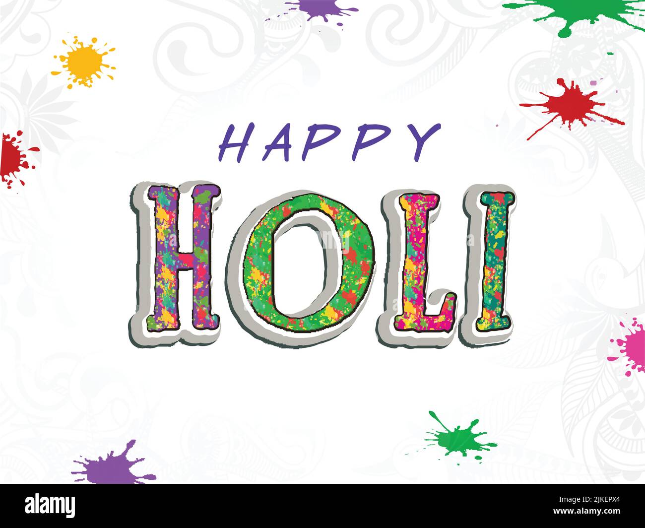 Happy Holi Font Stock Vector Images Alamy