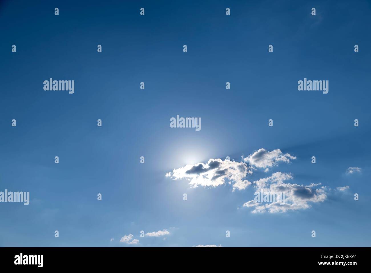 Blue sky with light clouds in windy weather, beautiful blue sky in ...