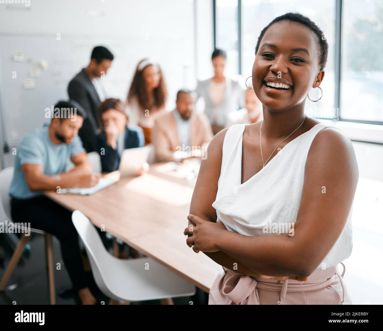 I absolutely love working here. Cropped portrait of an attractive young ...