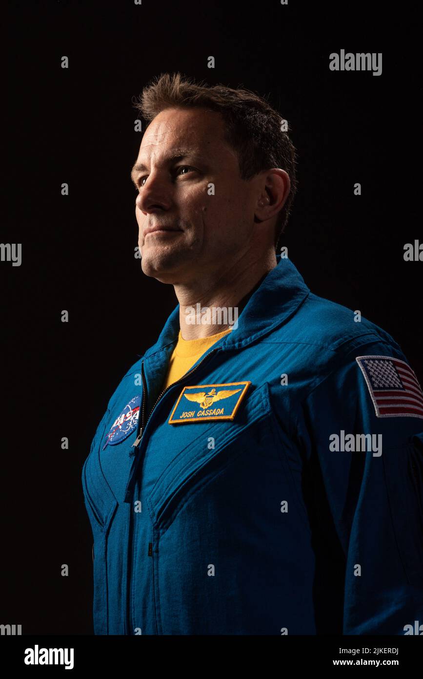 NASA Astronaut Josh Cassada poses for a portrait before his launch to ...