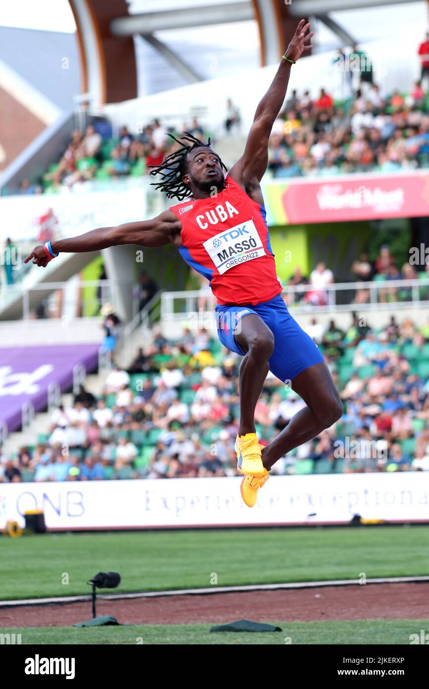 Hayward Field, Eugene, Oregon, USA. 16th July, 2022. Maykel Masso (CUB ...