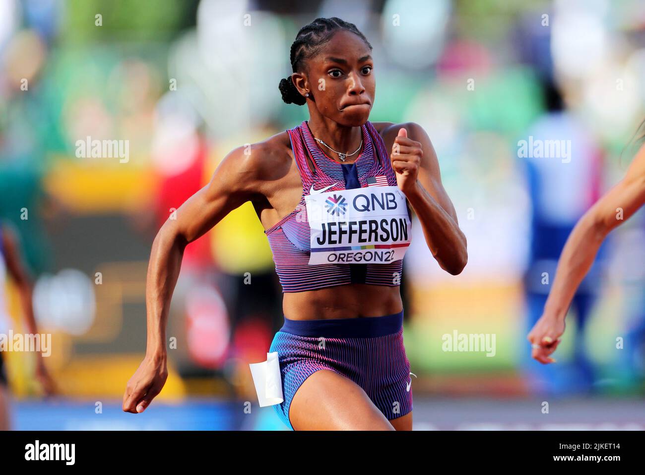 Hayward Field, Eugene, Oregon, USA. 16th July, 2022. Melissa Jefferson ...