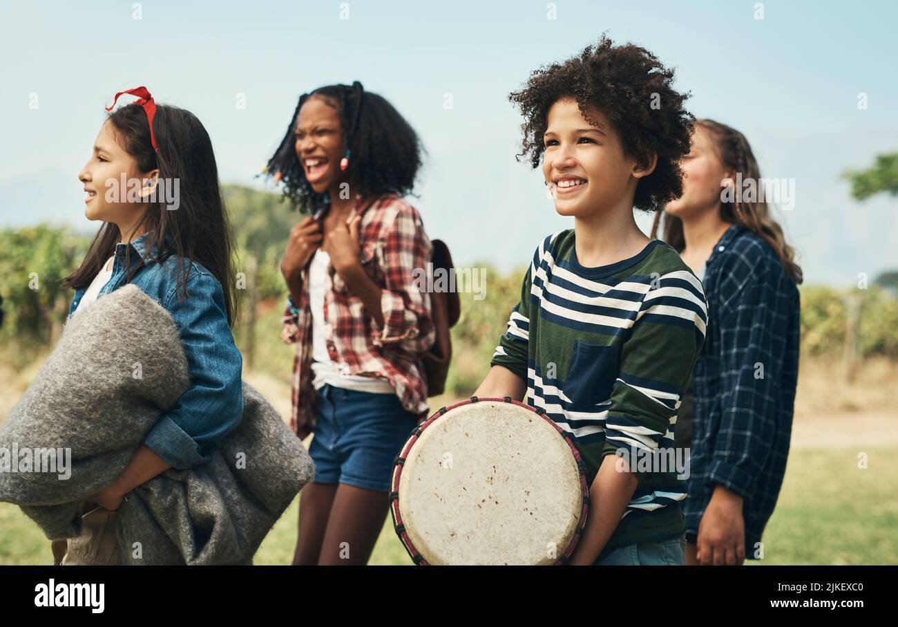 Goodbye cabin fever, hello fun. a group of teenagers walking through ...