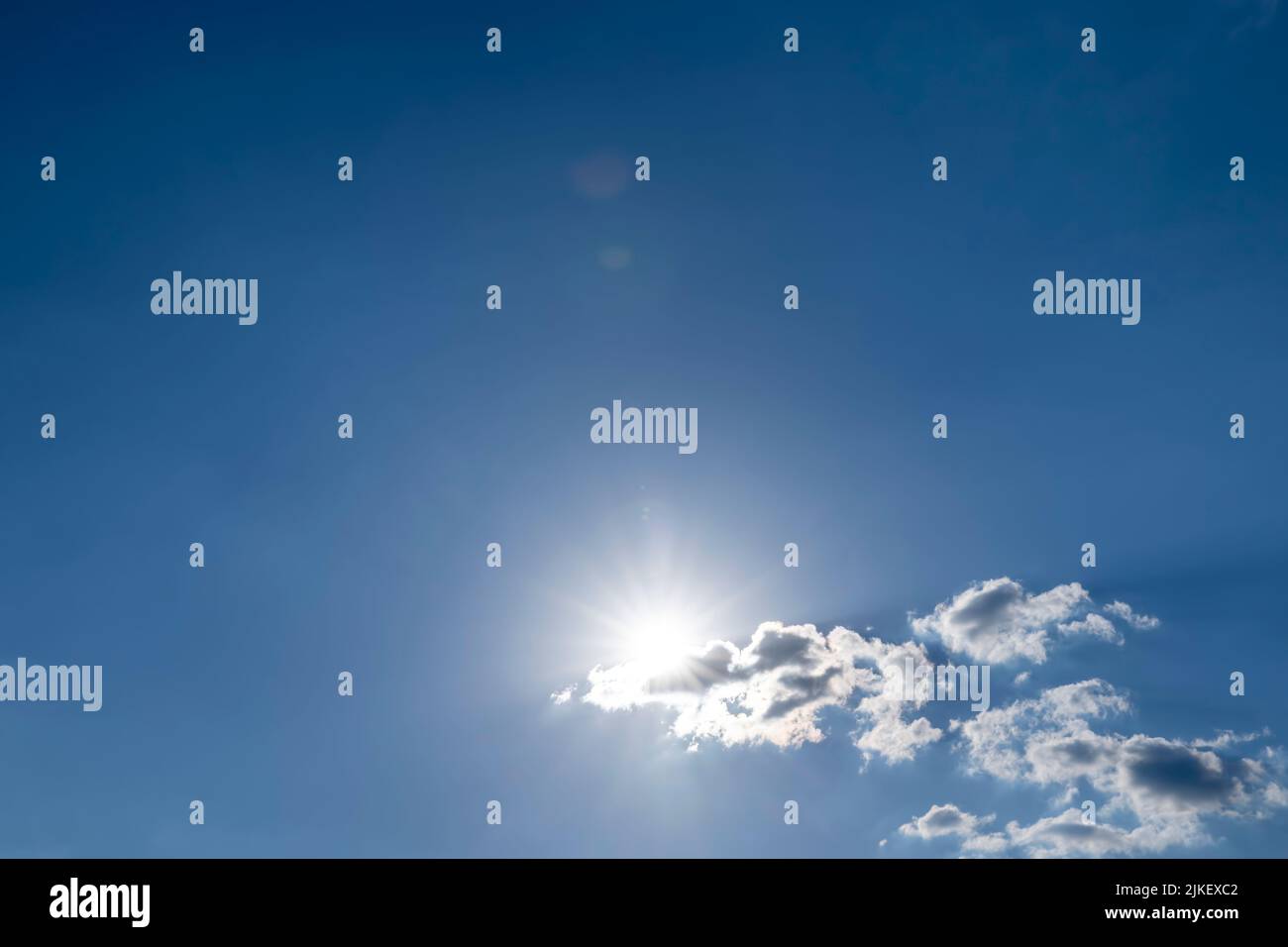 Blue sky with light clouds in windy weather, beautiful blue sky in ...