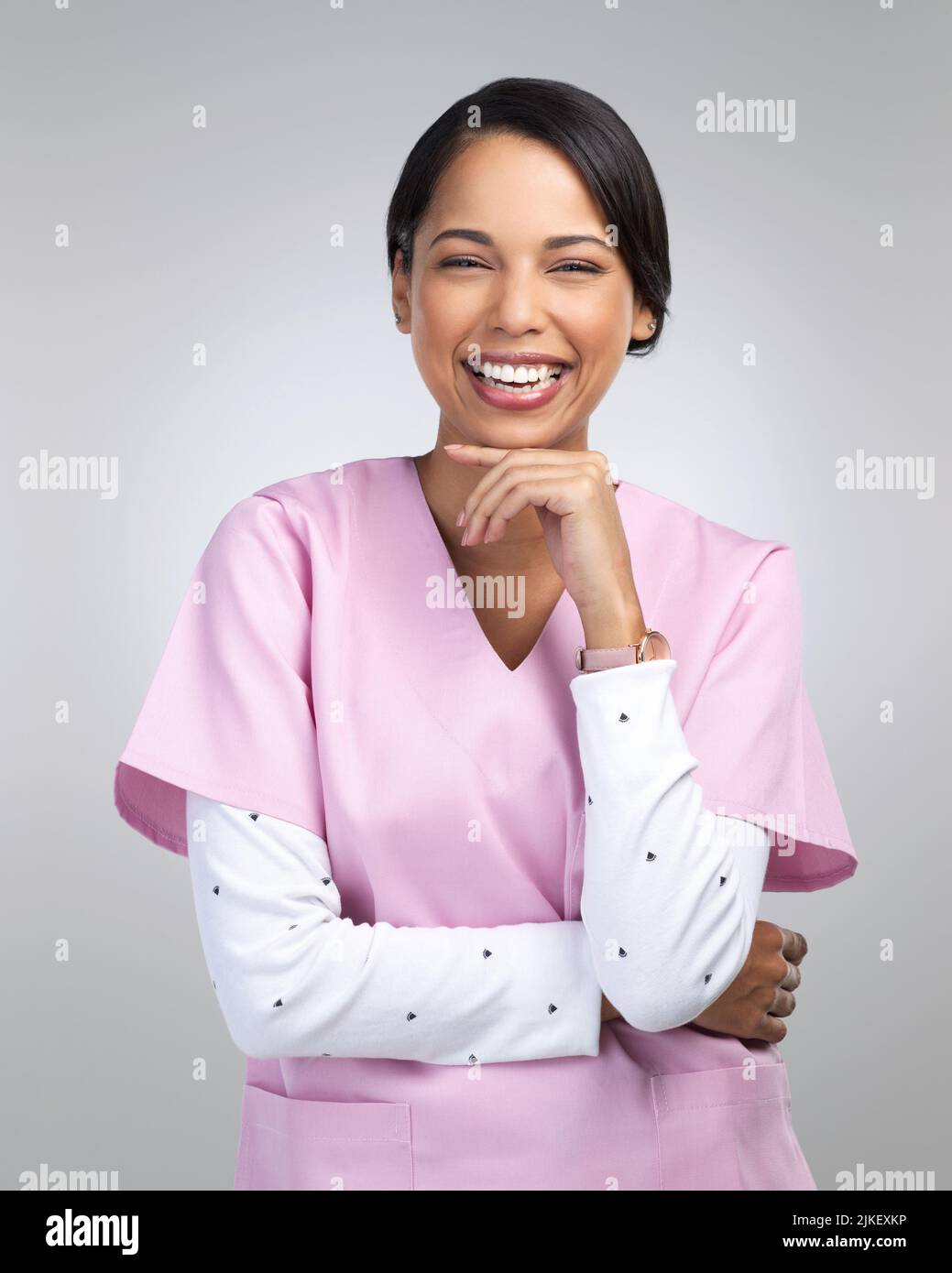 Helping her patients with a smile. Cropped portrait of an attractive ...