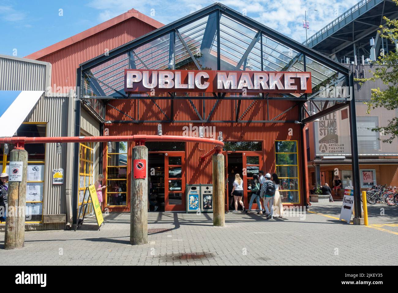 People entering public market hi-res stock photography and images - Alamy