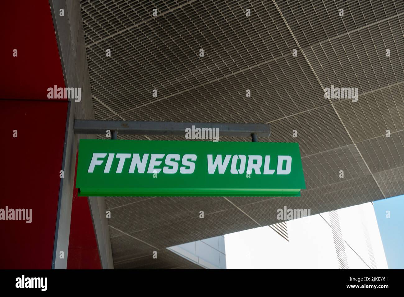 Fitness World Logo Stock Photo - Alamy