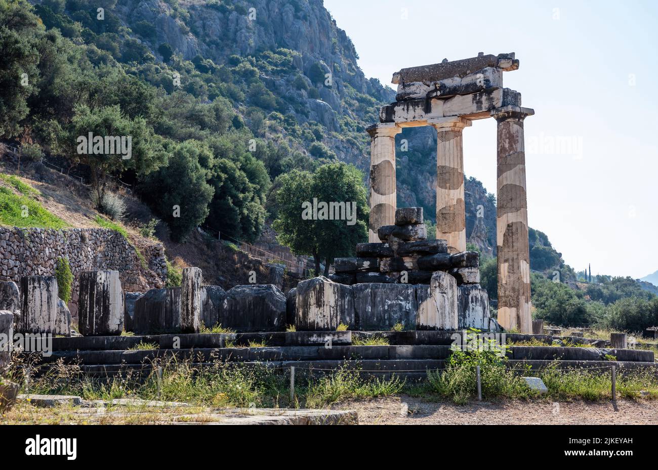 Delphi Greece, Archaeological Site. Ancient Greek considered Delfi as ...