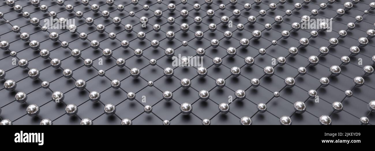 Abstract Network Background Round Metal Particle And Lines Connection
