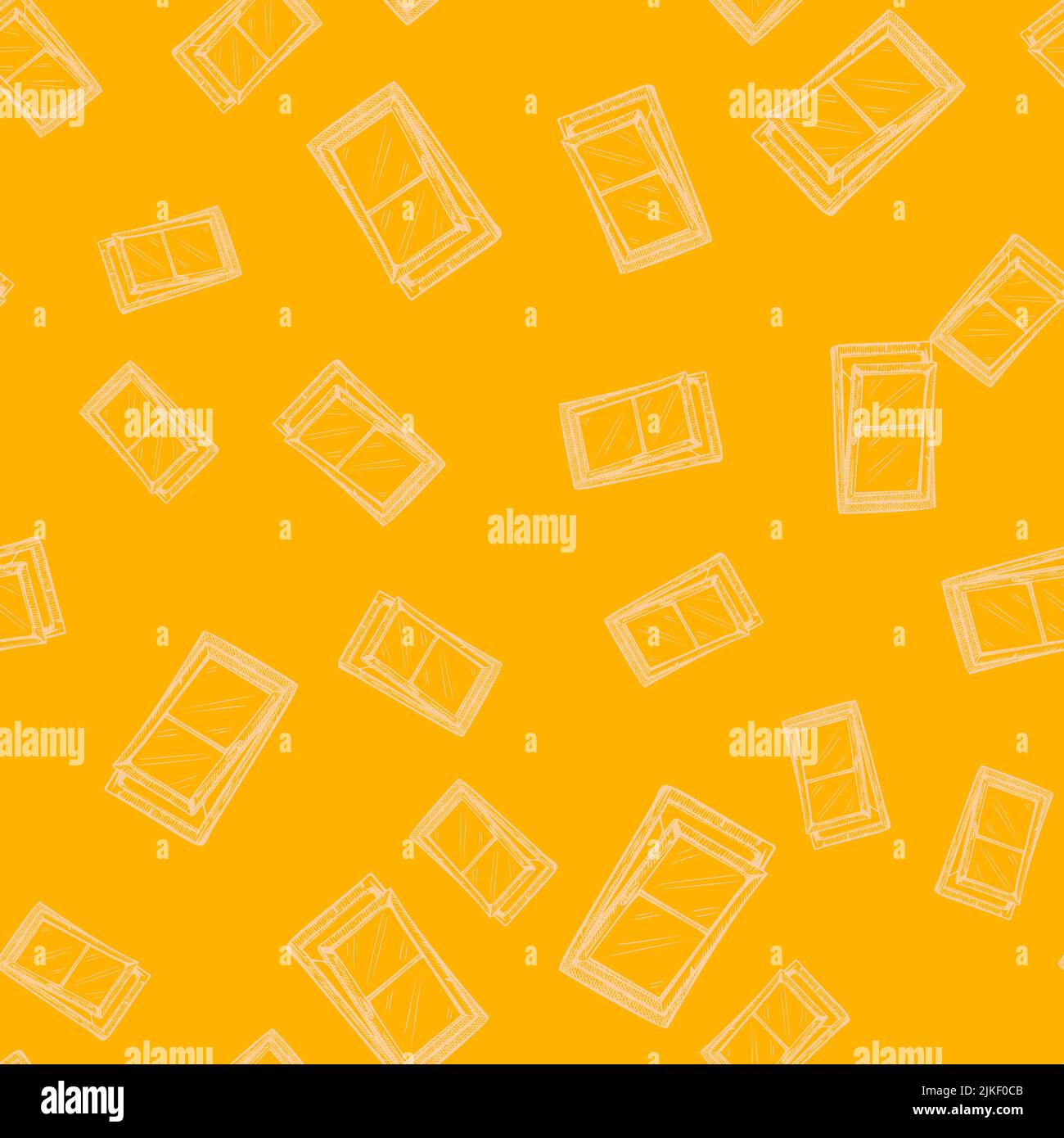 Windows lean forward engraved seamless pattern. Retro frame glass ...