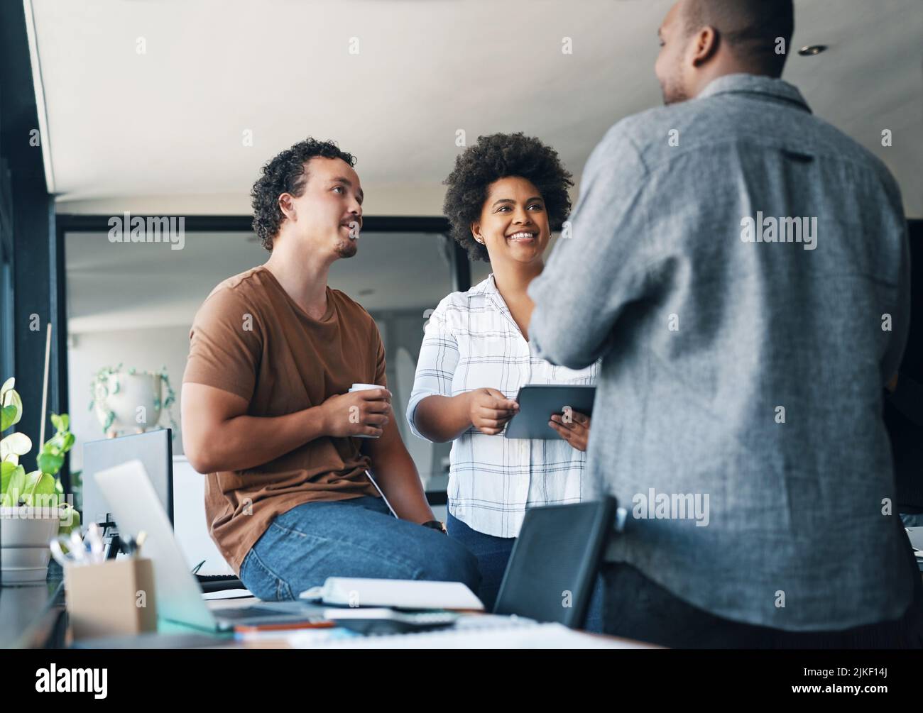 Group young people talking in hi-res stock photography and images - Alamy