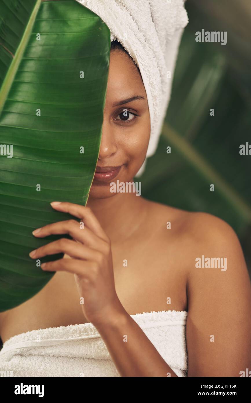 Feed your skin nothing but goodness. a beautiful young woman wearing a ...