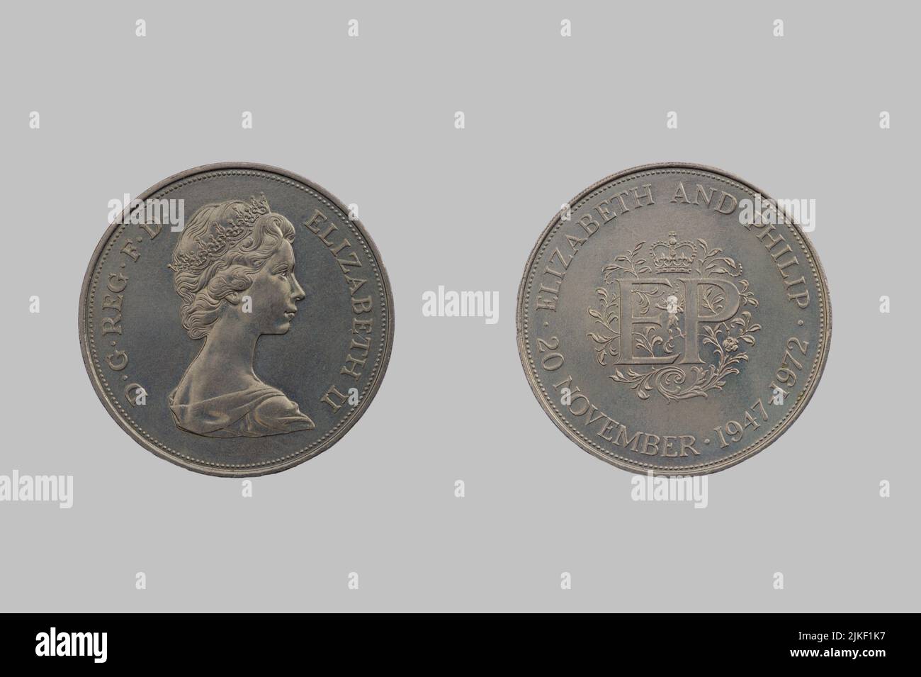 1972 commemorative coin to celebrate the Silver wedding Anniversary of ...