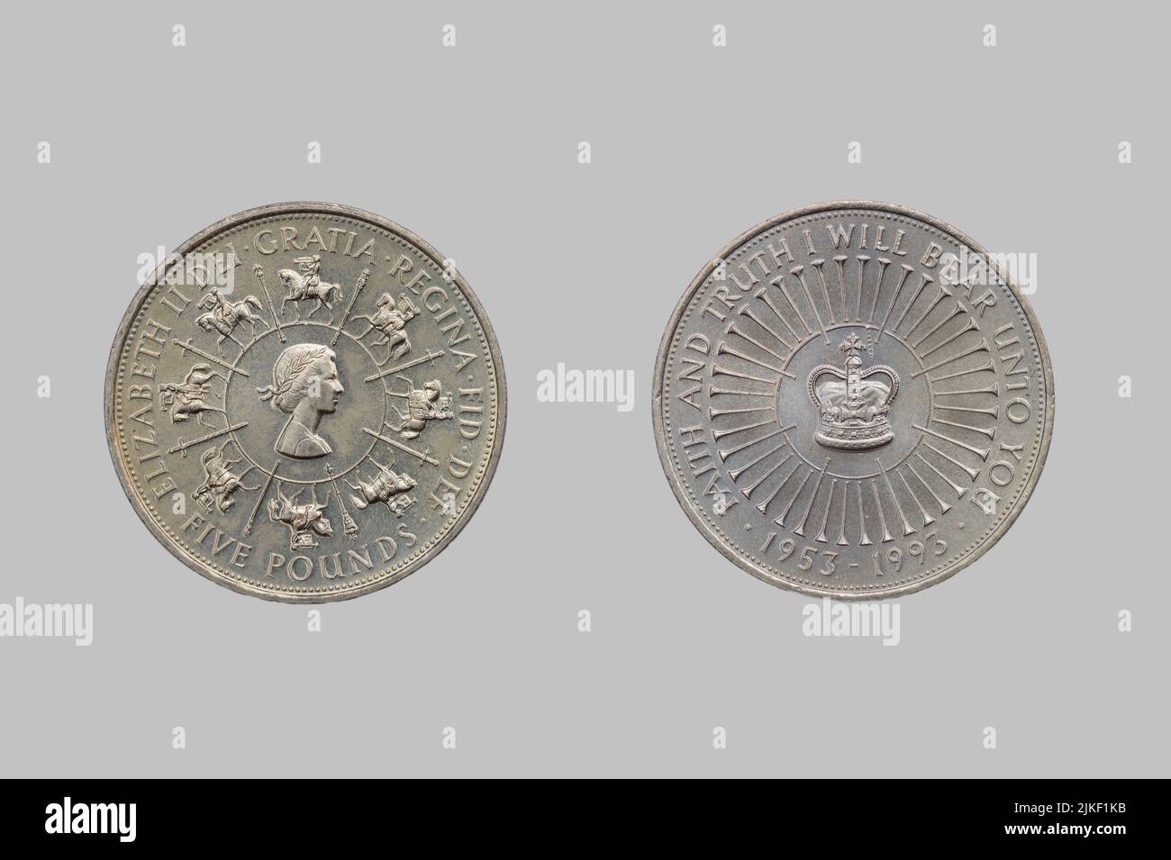 1993 Commemorative £5 Pound Coin to mark the 40th Anniversary of the ...