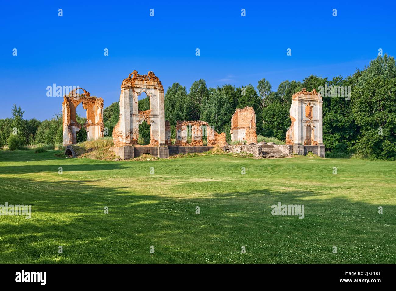 Old Abandoned Manor House Ruins Paulava Republic Stock Photo - Alamy