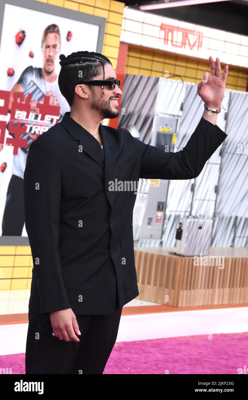 Los Angeles, California, USA 1st August 2022 Singer/Actor Bad Bunny ...