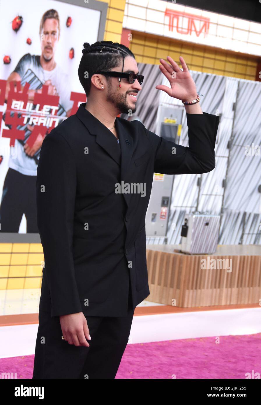 Los Angeles, California, USA 1st August 2022 Singer/Actor Bad Bunny ...