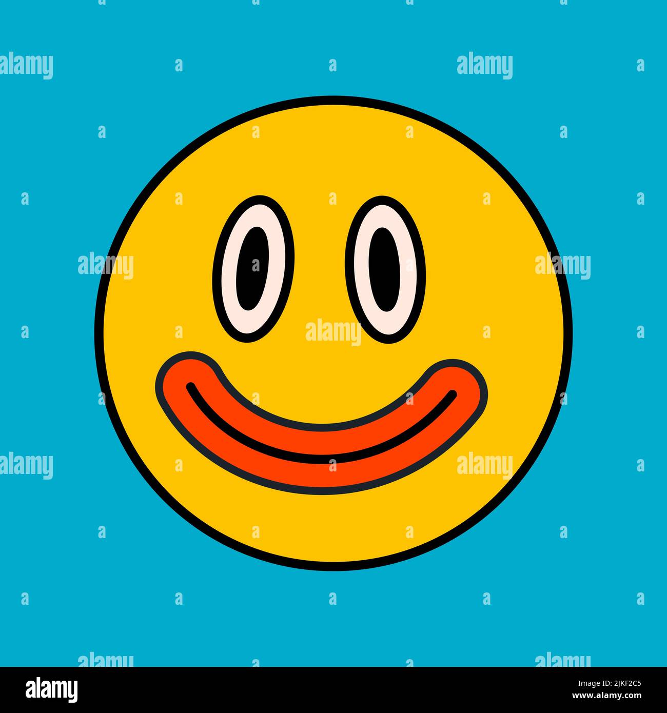 Cartoon vector funny cute smiling face Comic character Stock Vector ...