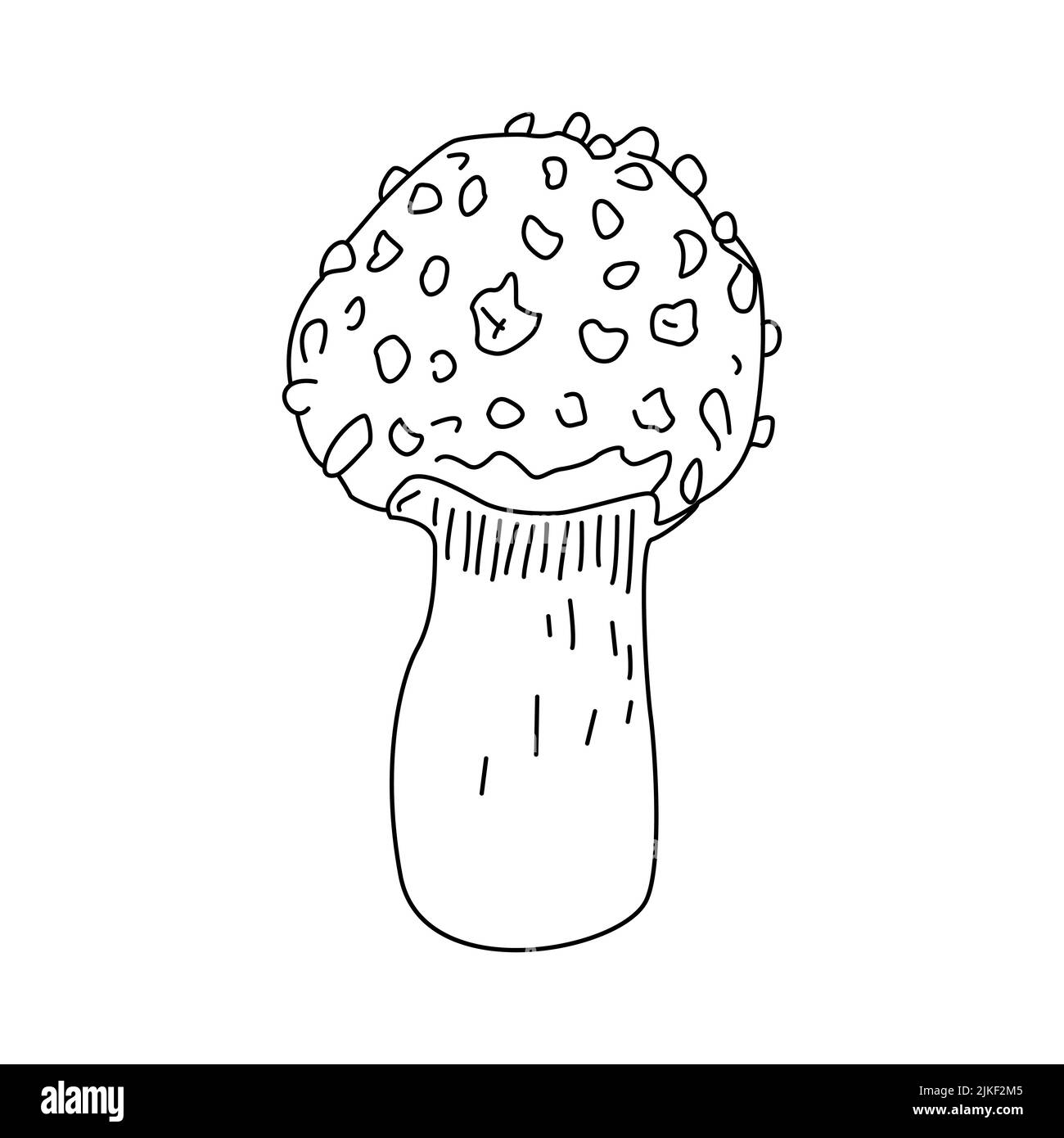 Mushroom Line Art Logo illustrations. Hand drawn fungi. vector Stock ...
