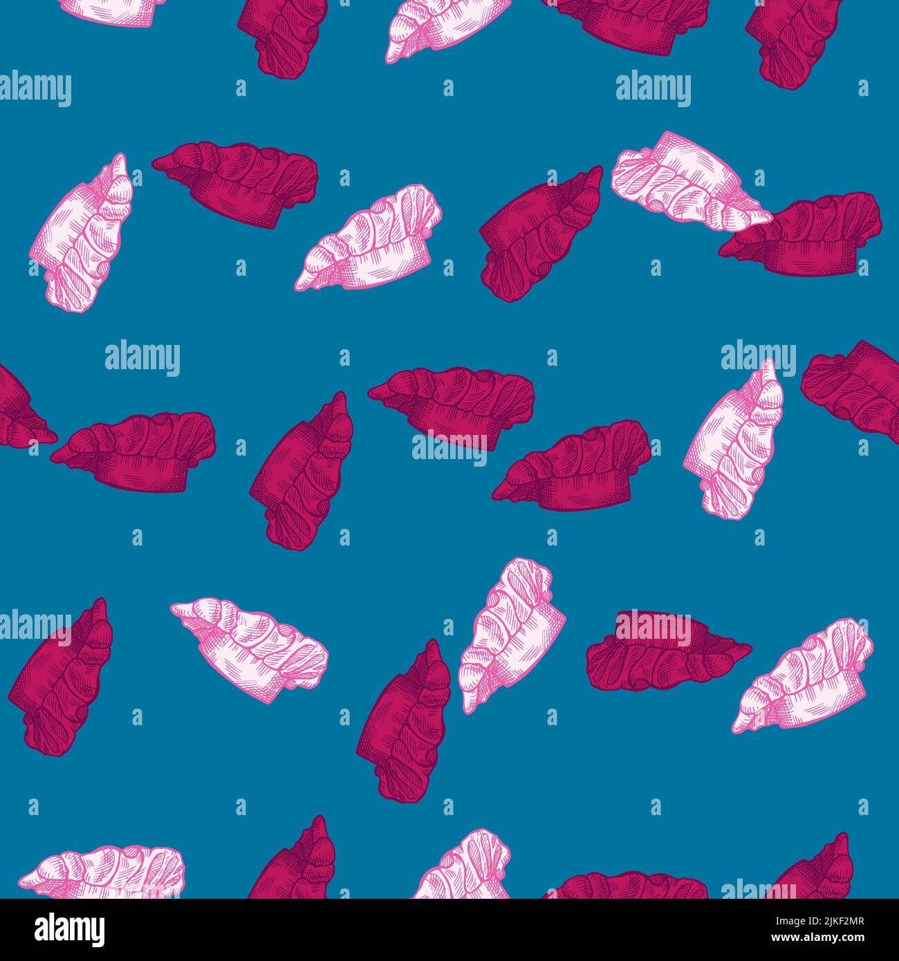 High chef hat engraved seamless pattern. Kitchen traditional element ...