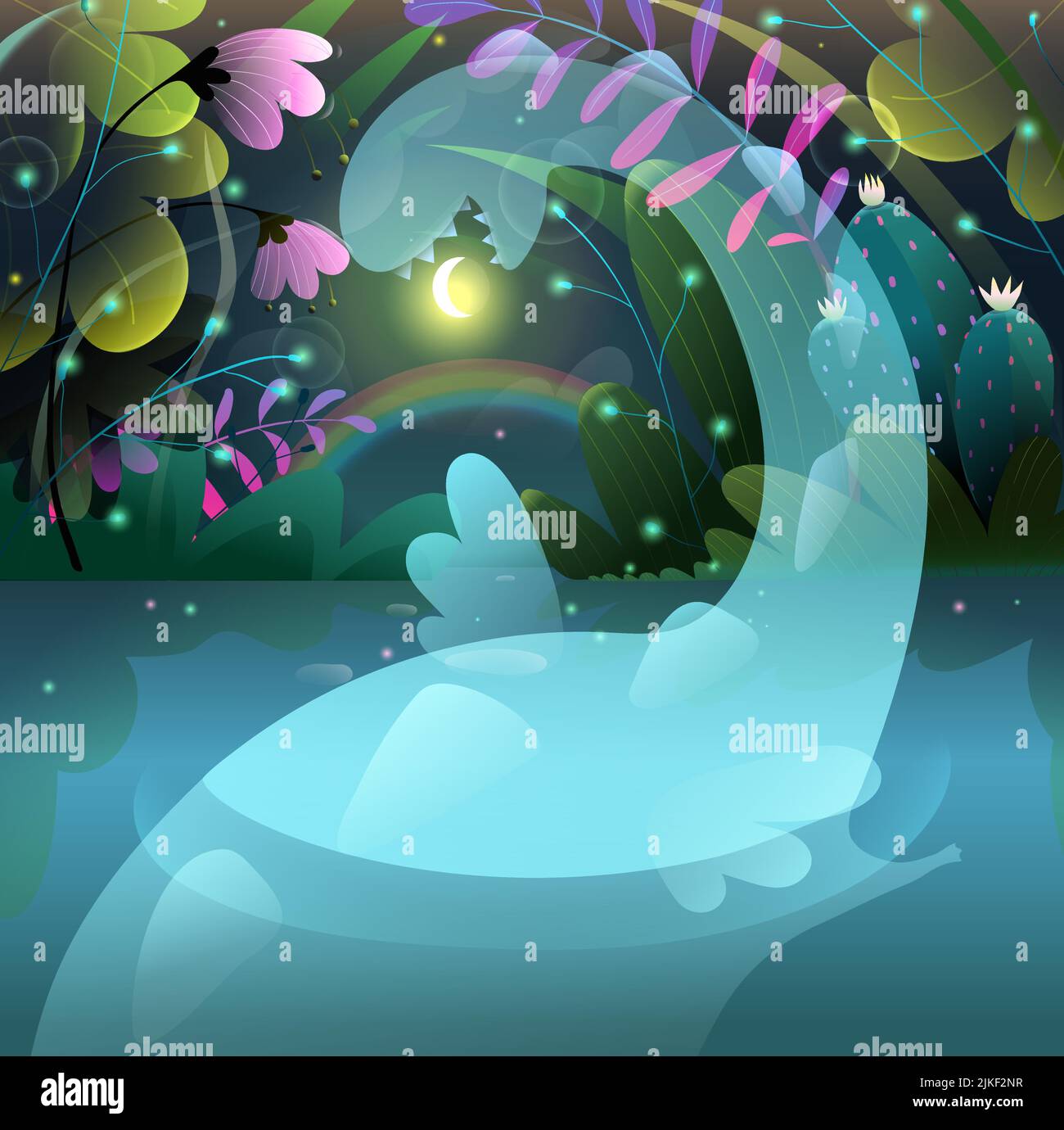 Magical dragon scene Stock Vector Images - Alamy