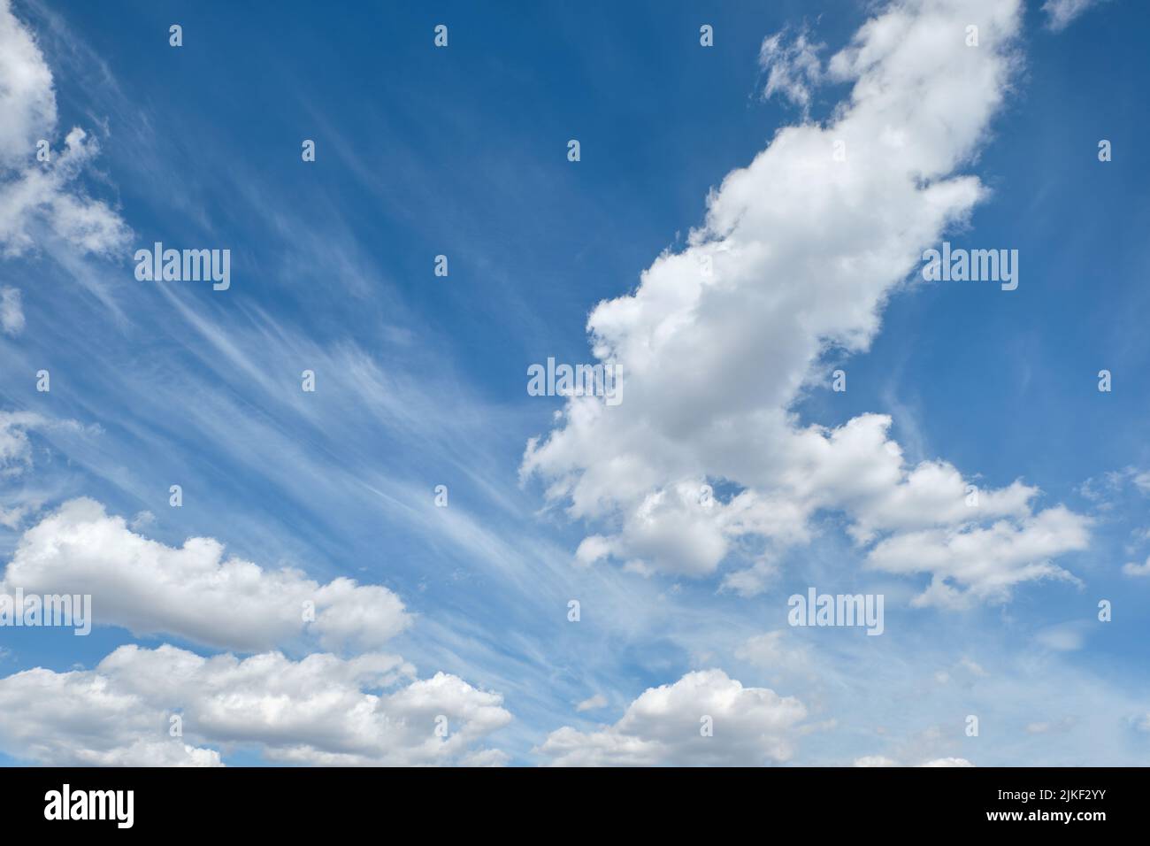 Clear blue sky and white clouds in summer during the daytime Stock ...