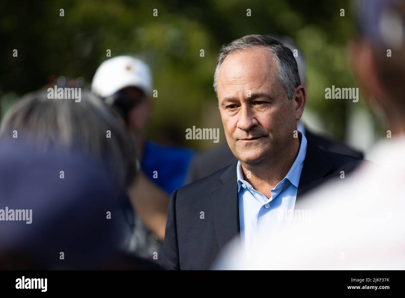 Washington, D.C. - August 1, 2022: Second Gentleman Doug Emhoff makes ...