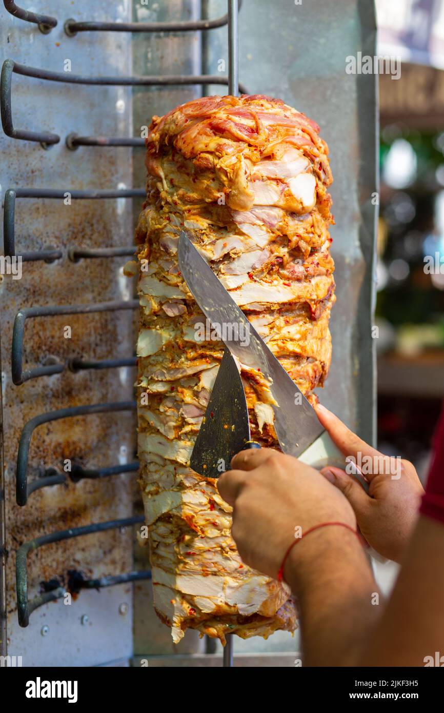 Skewered greek gyros hi-res stock photography and images - Alamy