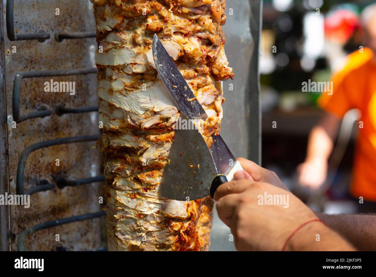 Skewered greek gyros hi-res stock photography and images - Alamy
