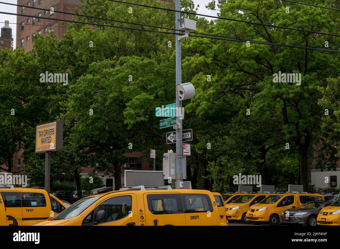 New York, United States. 01st Aug, 2022. A speed camera is positioned ...