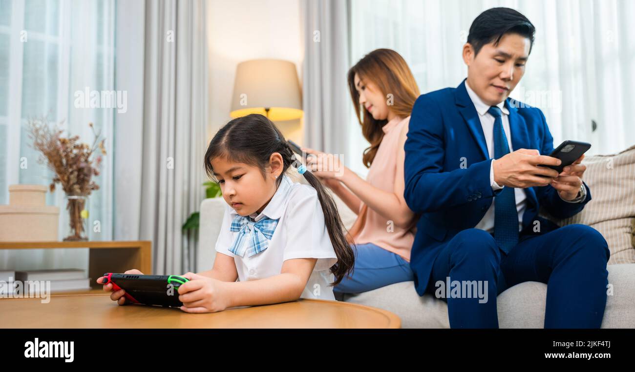 Family don't care about each other. Asian parents ignore their child ...