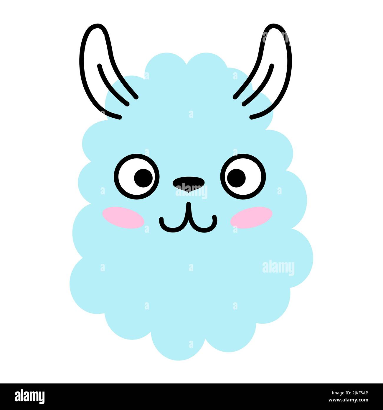 Cartoon Alpaca Face