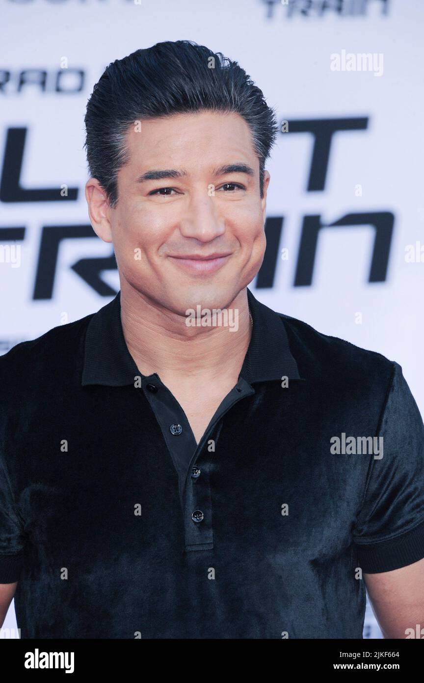 Los Angeles, CA. 1st Aug, 2022. Mario Lopez at arrivals for BULLET TRAIN Premiere, Regency ...