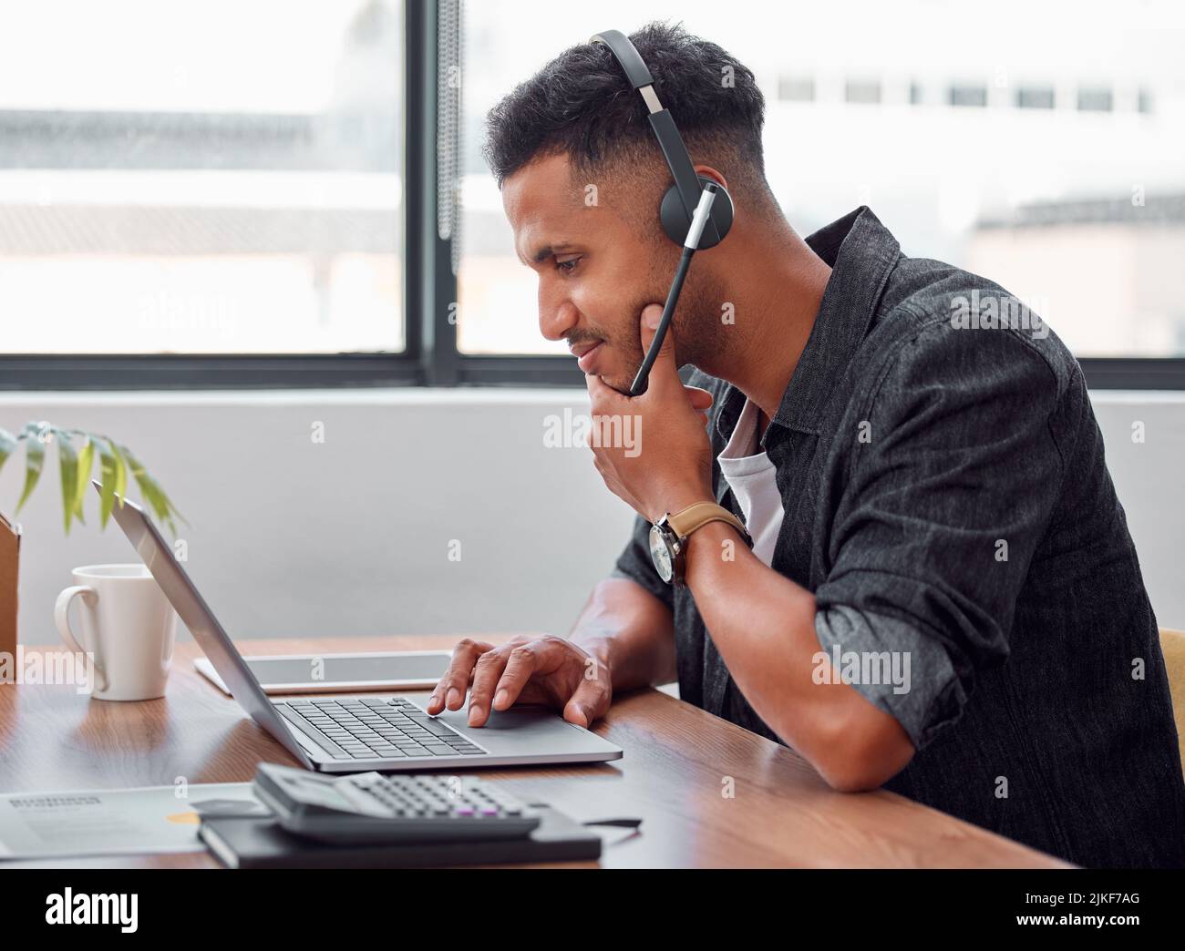 Let me think about this. a handsome young male call center agent ...