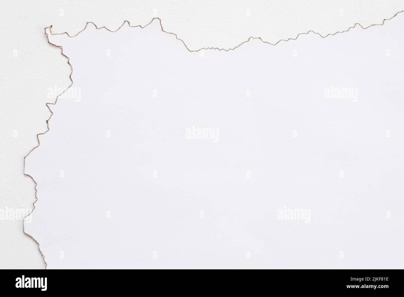 burnt paper white background blank manuscript Stock Photo - Alamy