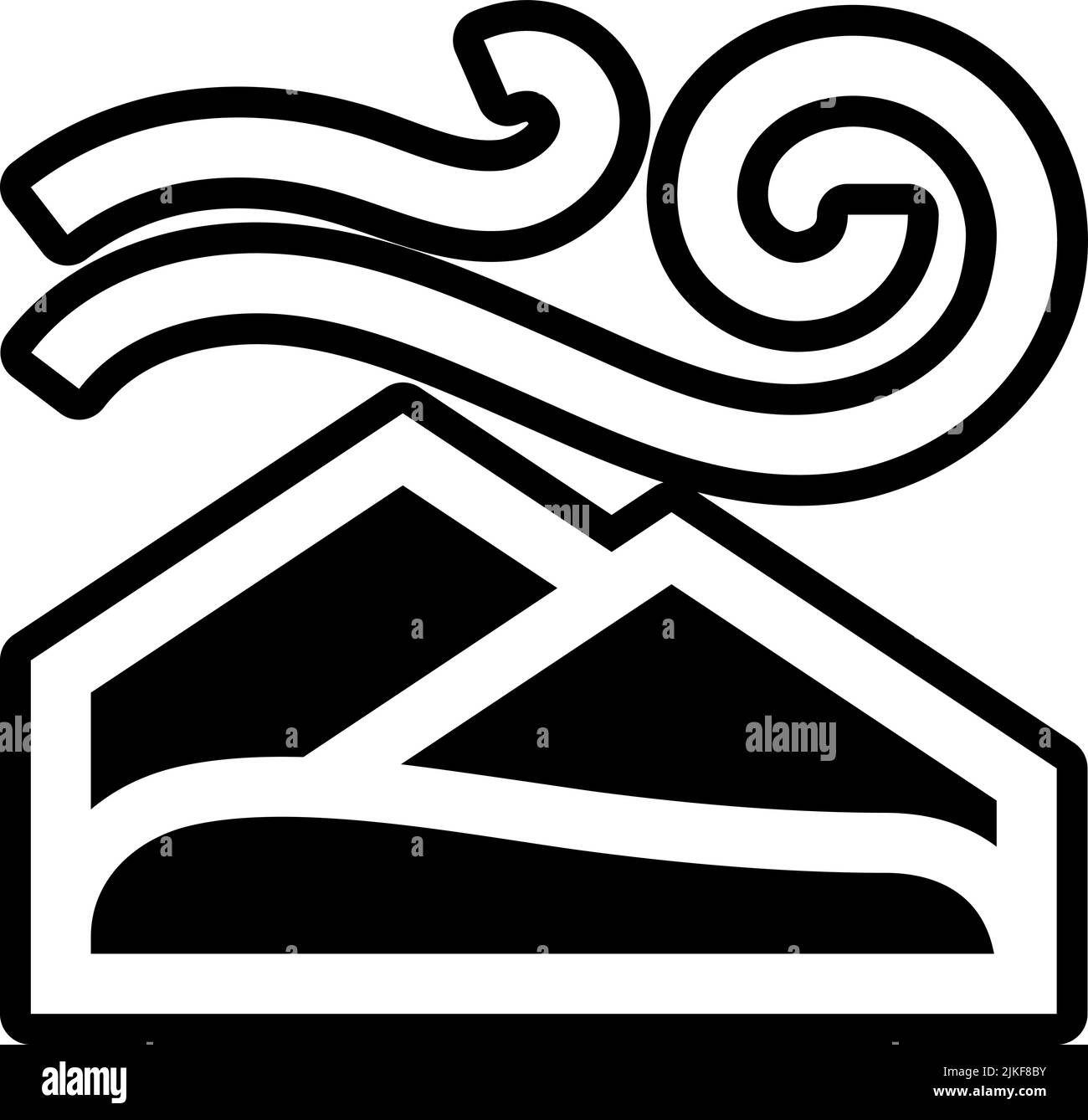 northern lights icon black vector illustration Stock Vector Image & Art ...