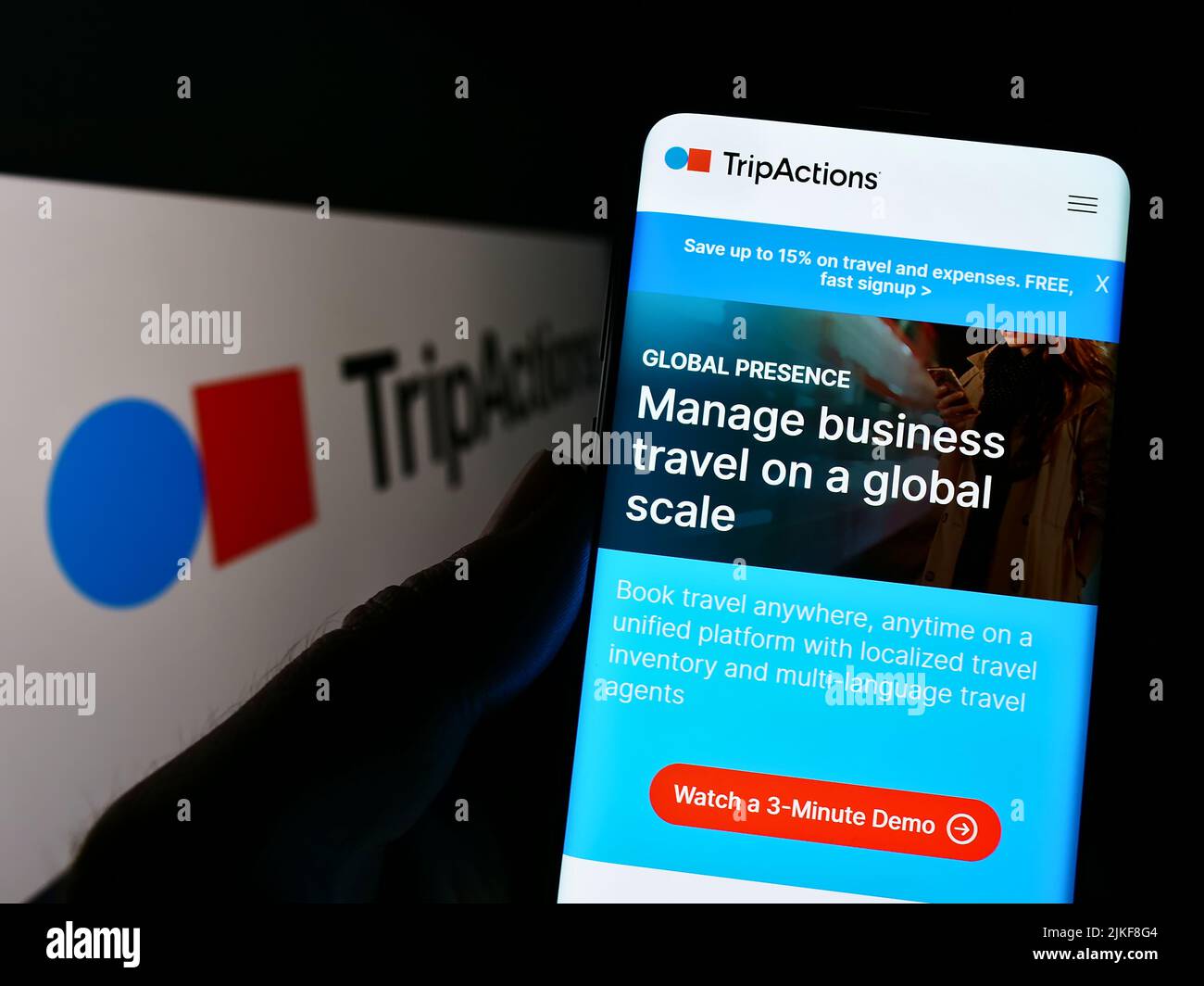 Tripactions logo hi-res stock photography and images - Alamy