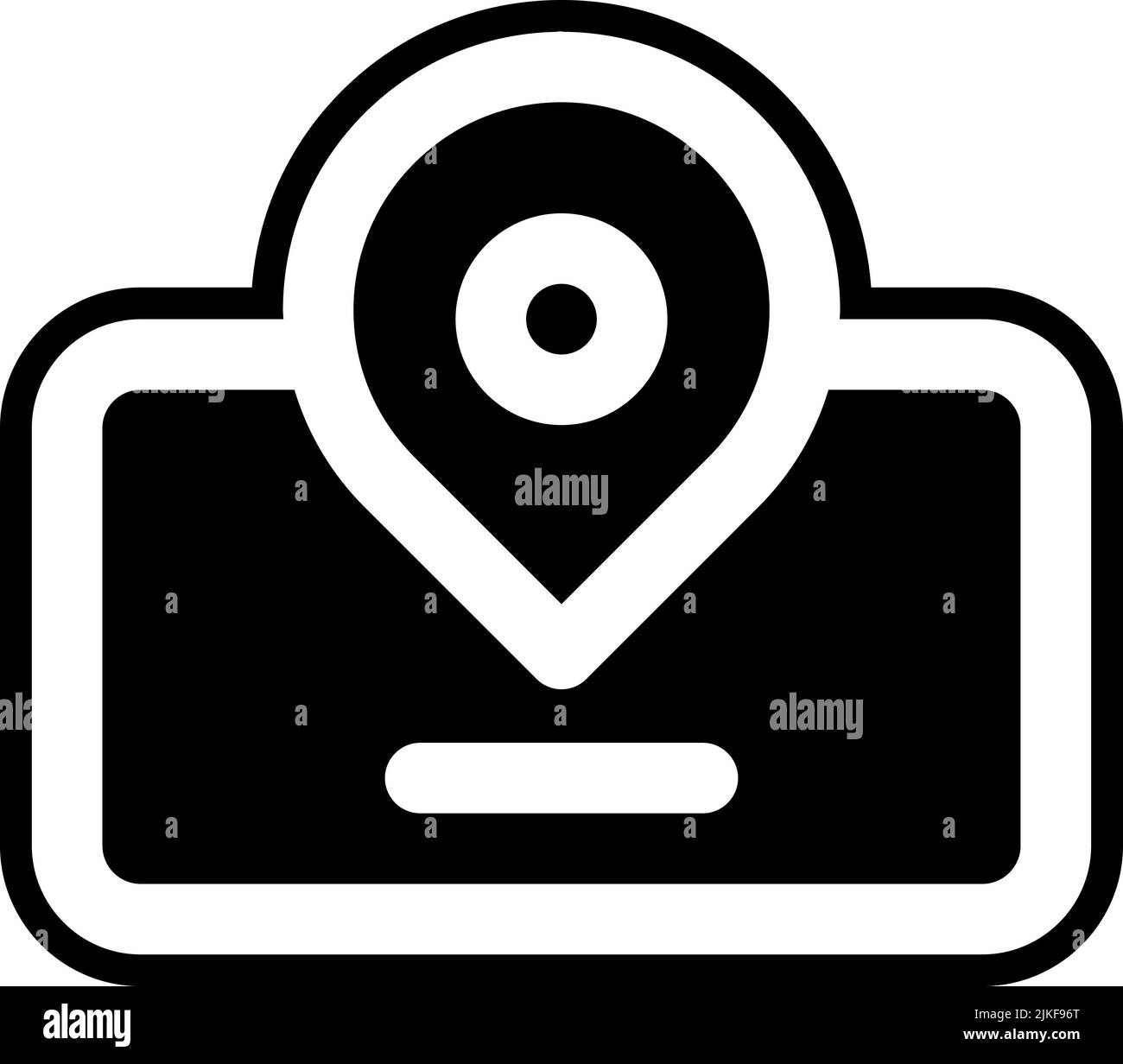 pin icon black vector illustration Stock Vector Image & Art - Alamy