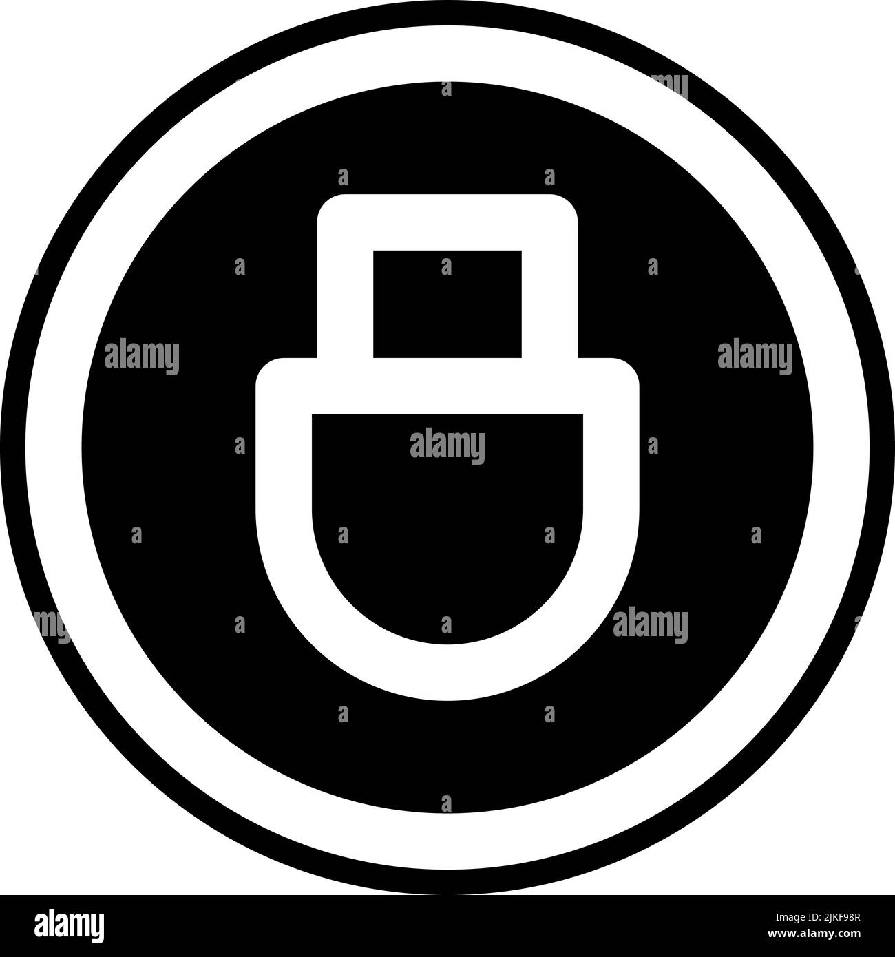 Usb Icon Black Vector Illustration Stock Vector Image And Art Alamy