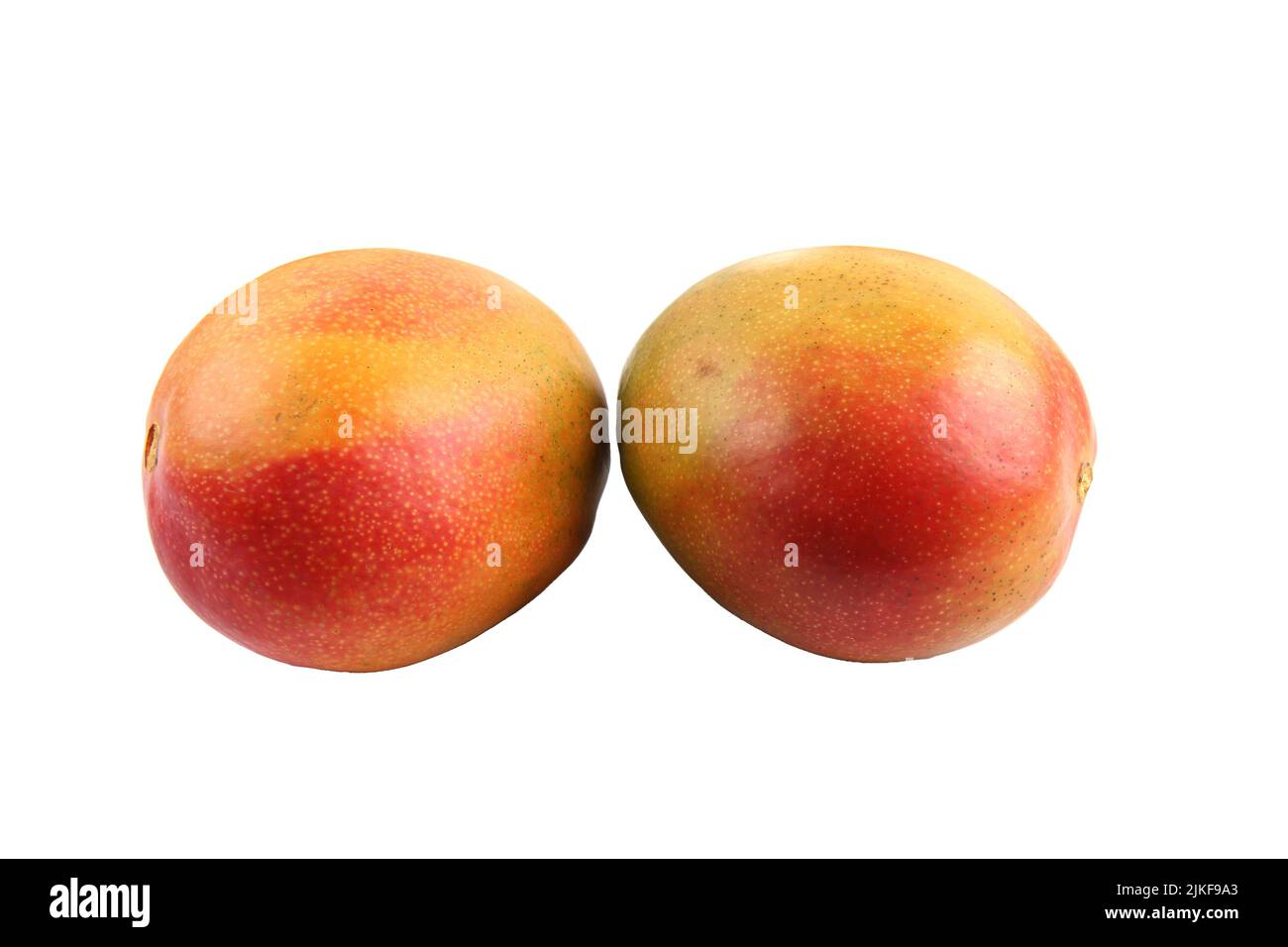 Two Ripe Mangoes isolated on white Stock Photo - Alamy