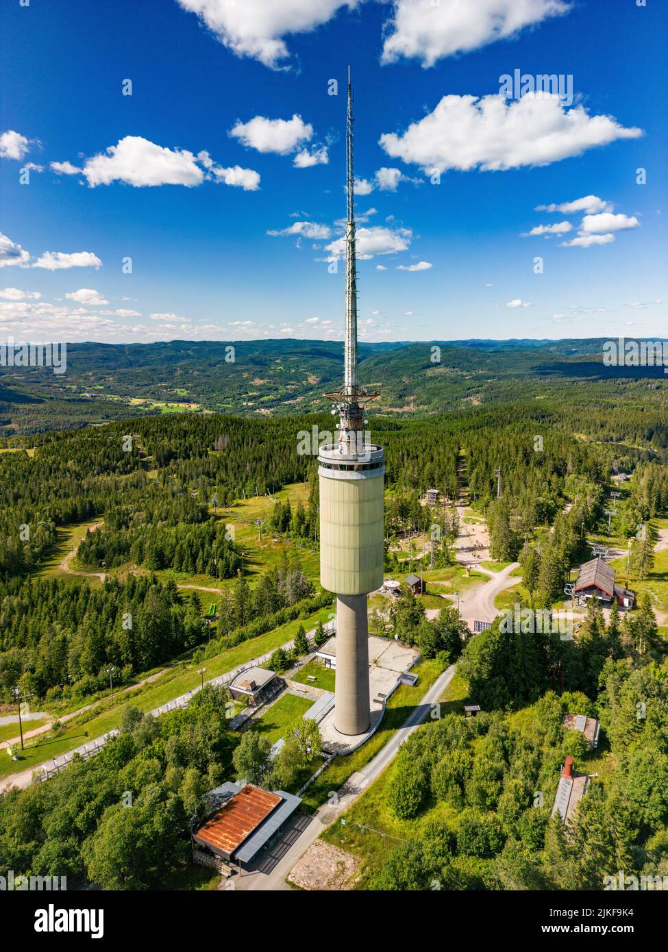 Oslo 20220727.Drone photo of Tryvann in Oslo. Photo: Tor Erik Schrøder ...