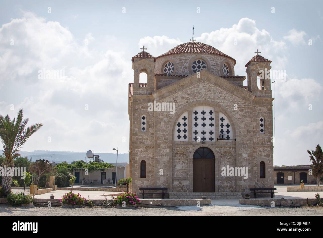 Beautiful St Georgios Church, Basilica and Rock Tombs. Paphos, Cyprus ...