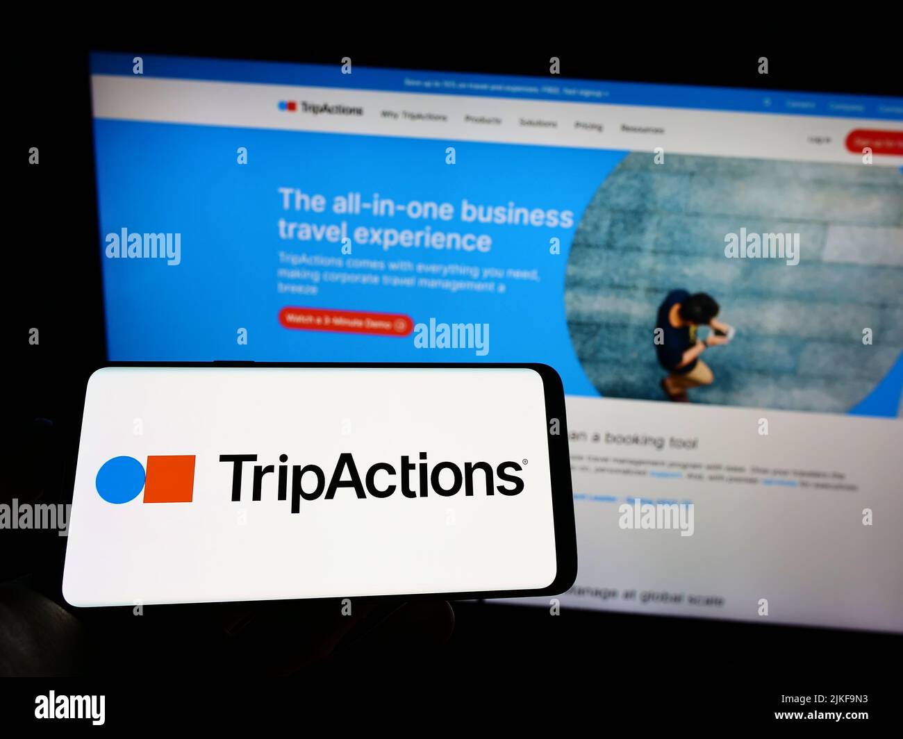 Tripactions logo hi-res stock photography and images - Alamy