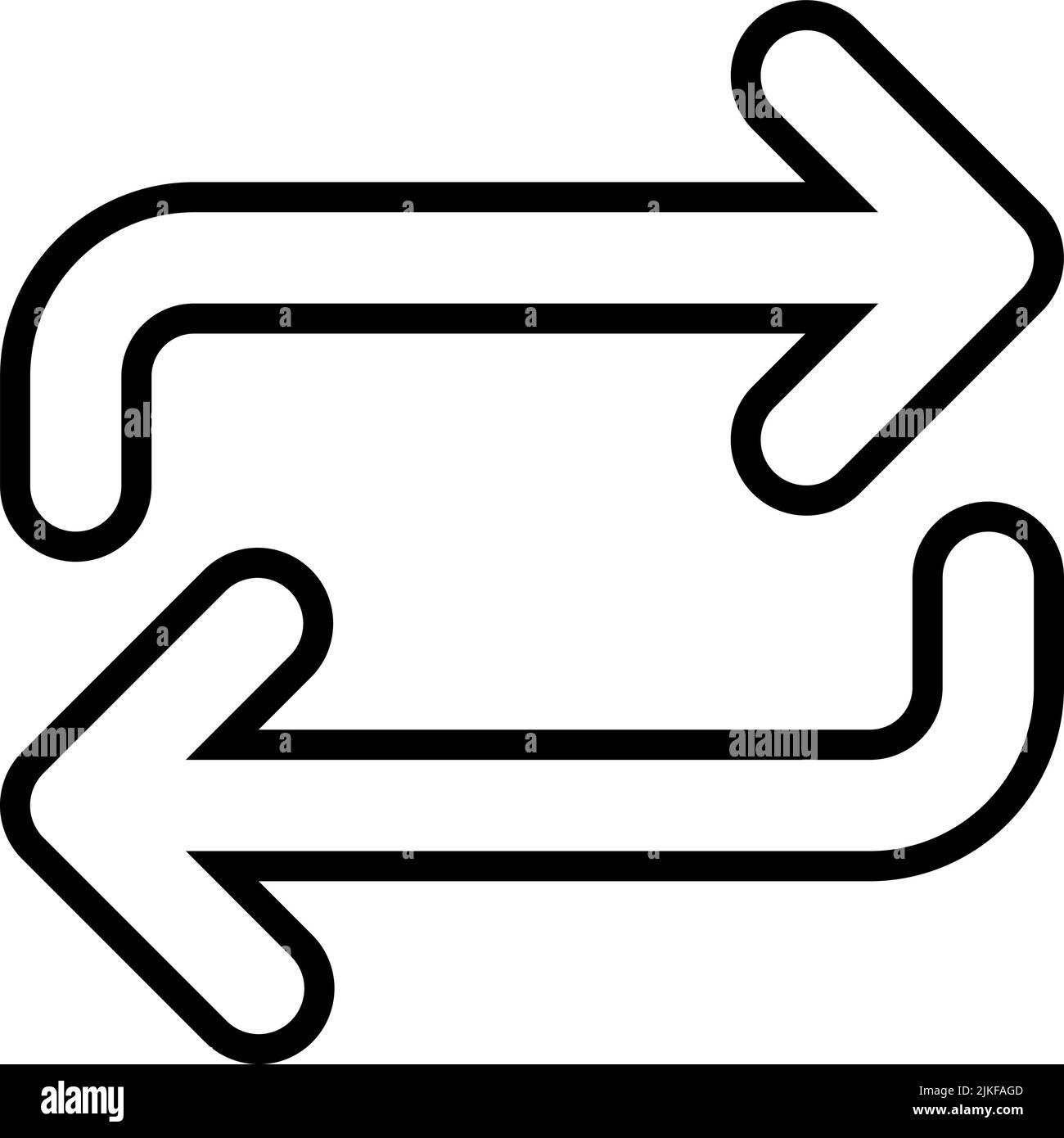 repeat icon black vector illustration Stock Vector Image & Art - Alamy