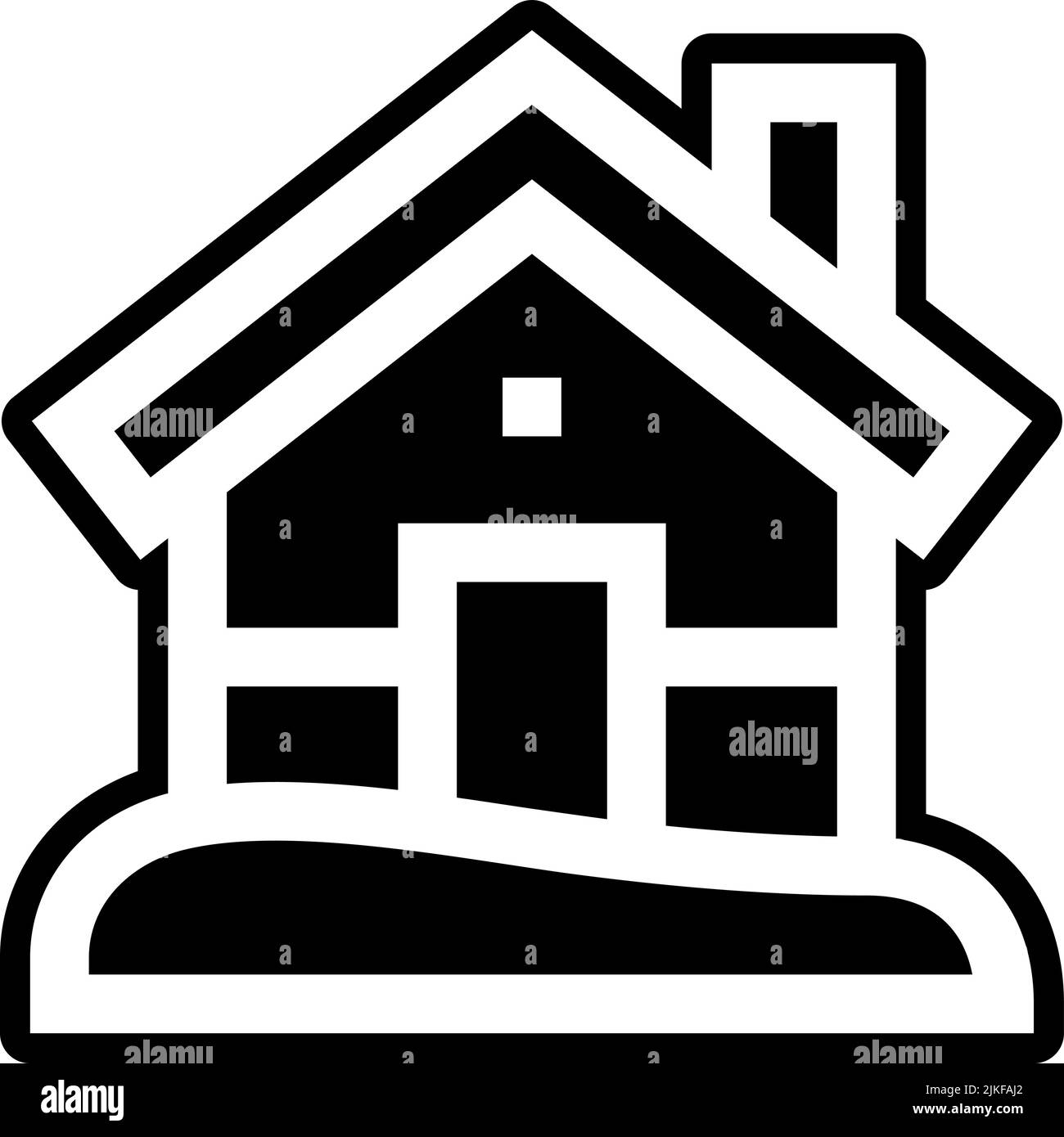 cabin icon black vector illustration Stock Vector Image & Art - Alamy